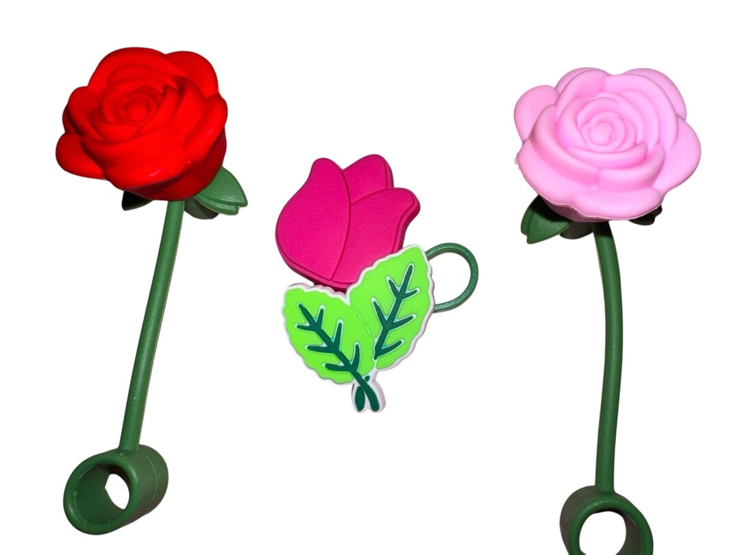 Flower Straw Topper| Tulip Straw Topper| Rose Straw Topper| Stanley Cup ...