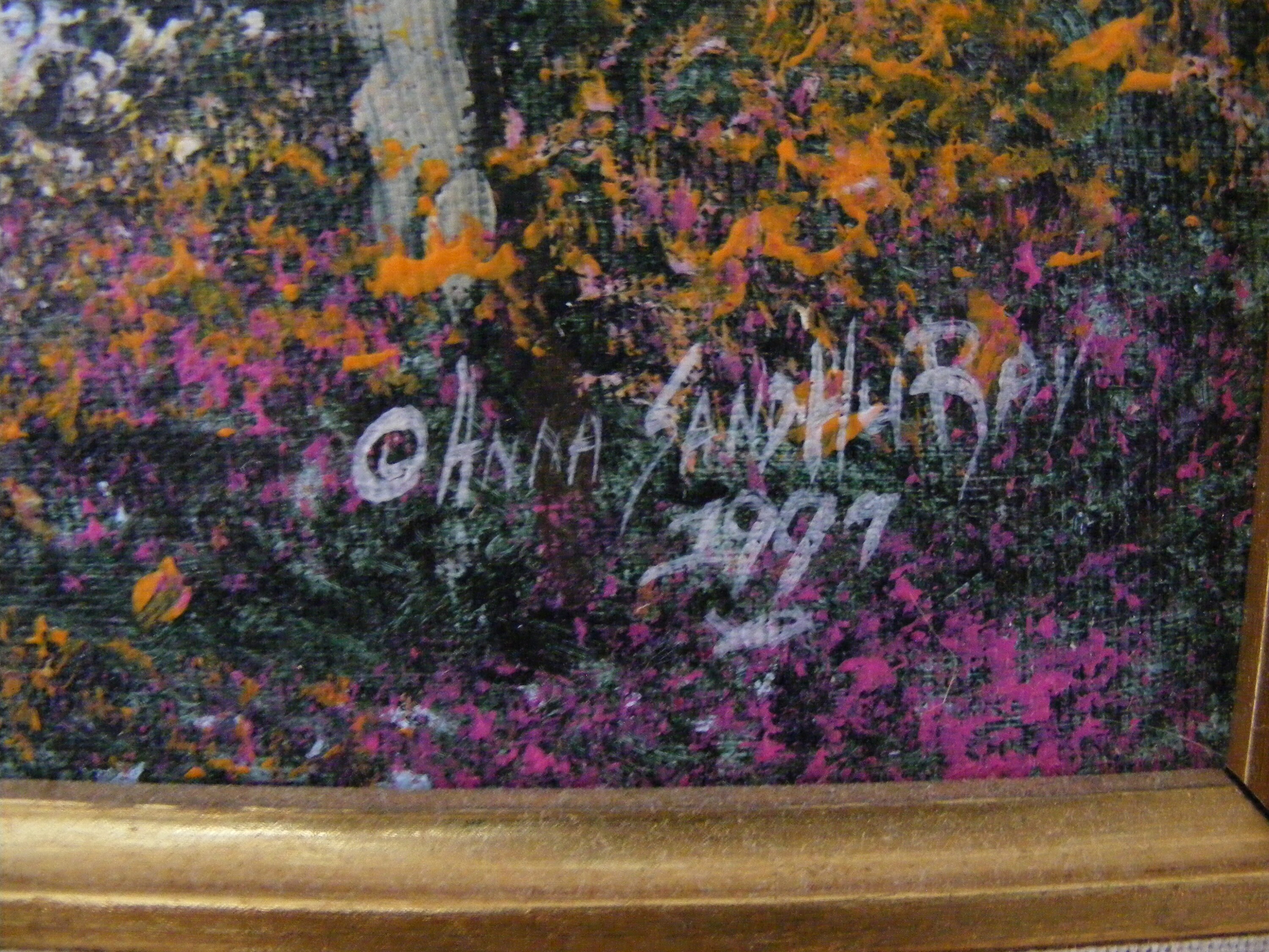 1997 Original Signed Anna Sandu Ray Framed Acrylic Painting #2 - Etsy