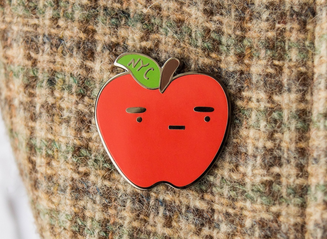 NYC Enamel Pin - Big Apple Pin - Cute Enamel Pin - Gift- Teacher ...