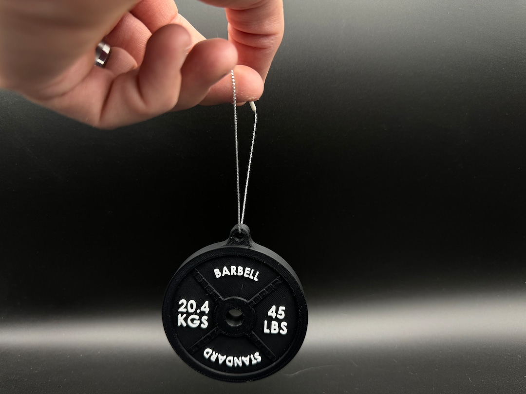 Weight Plate Ornament - 2 Sided Custom | Unique Holiday Gift | 3D ...