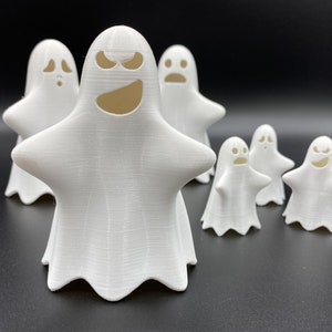 8" Large Spooky Ghosts W/ Flickering LED Candle | Halloween Decor ...