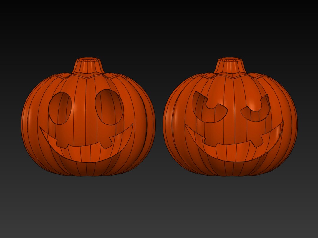 Jack-o-lantern Pumpkin Digital Download for 3D Printing | Halloween ...