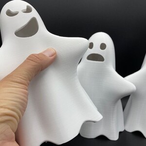 8" Large Spooky Ghosts W/ Flickering LED Candle | Halloween Decor ...