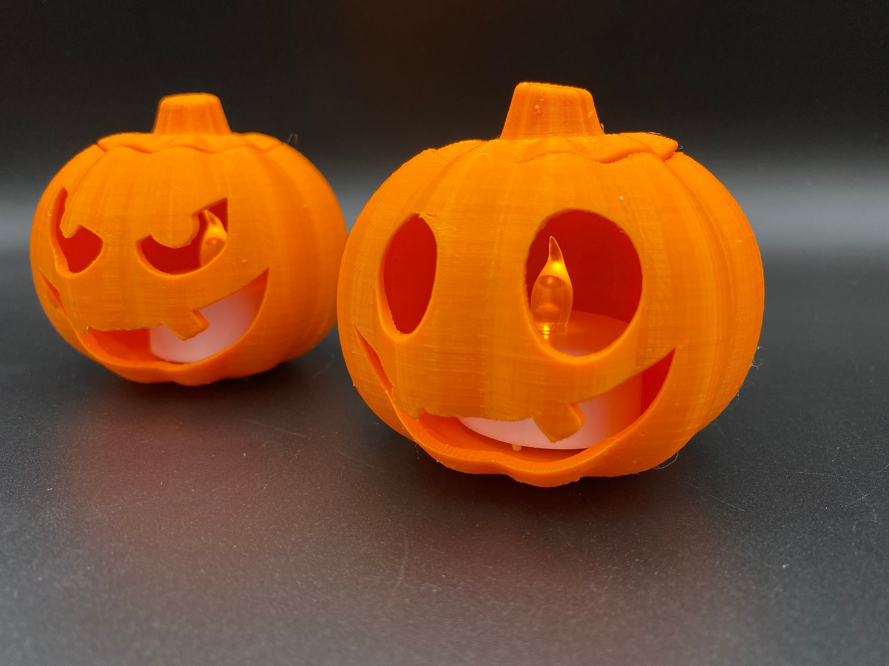 Jack-o-lantern Pumpkin W/ Flickering LED Candle Halloween - Etsy