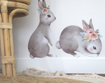 Bunny Wall Decal | Etsy