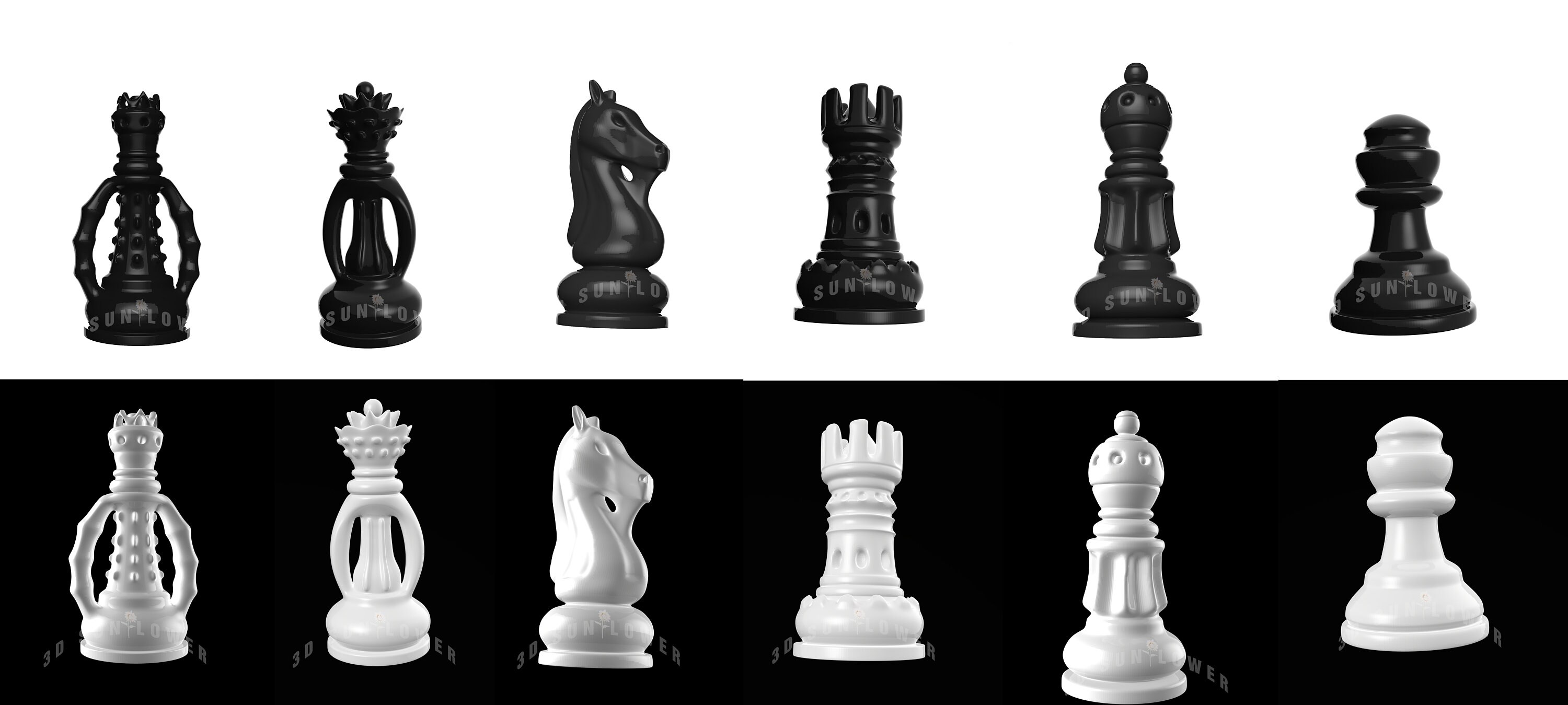 Stl files Chess Set 1 3D STL Models for CNC Router Pictures | Etsy