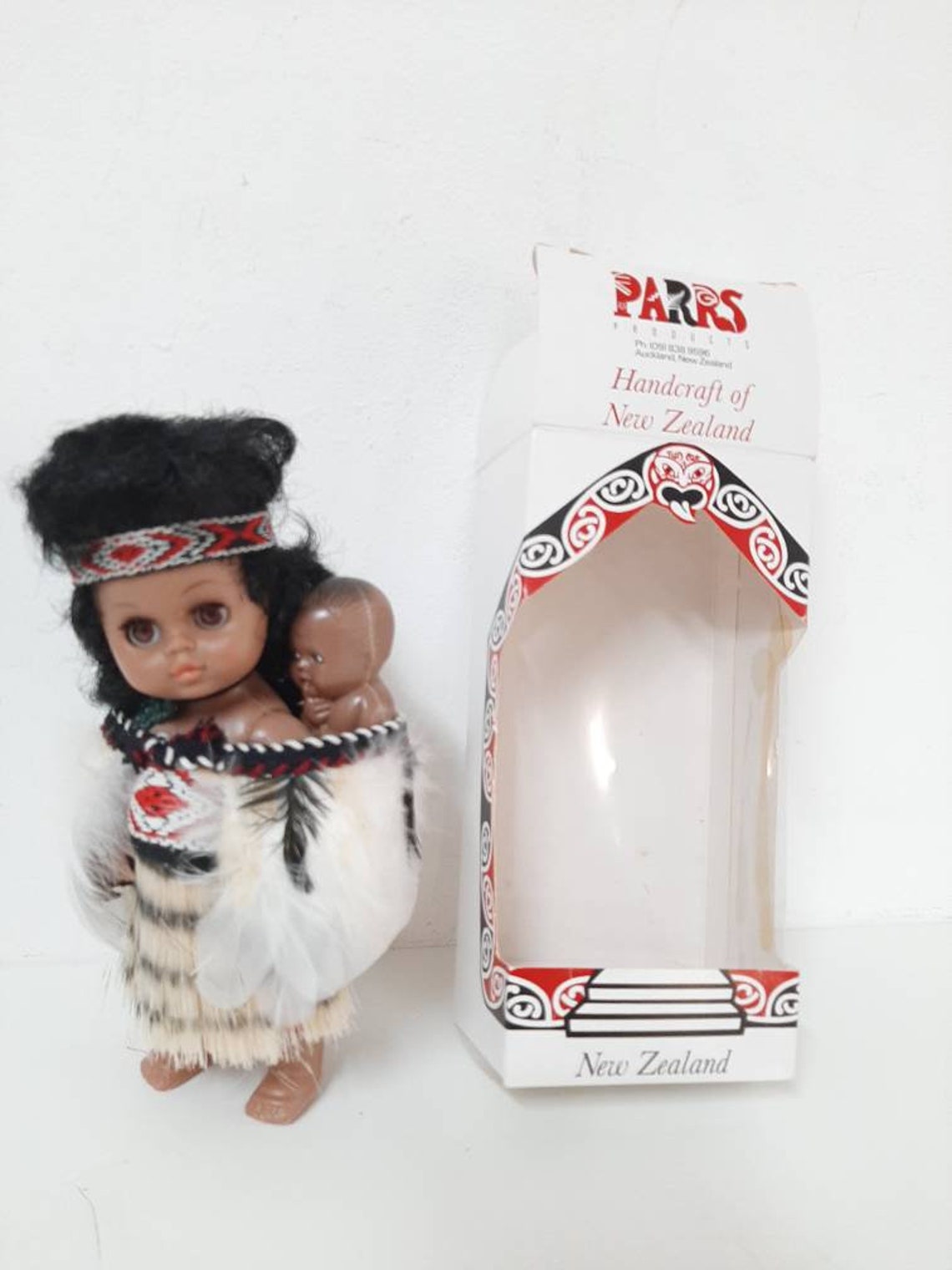 Vintage Parrs New Zealand Doll Souvenir Maori Girl With Baby - Etsy
