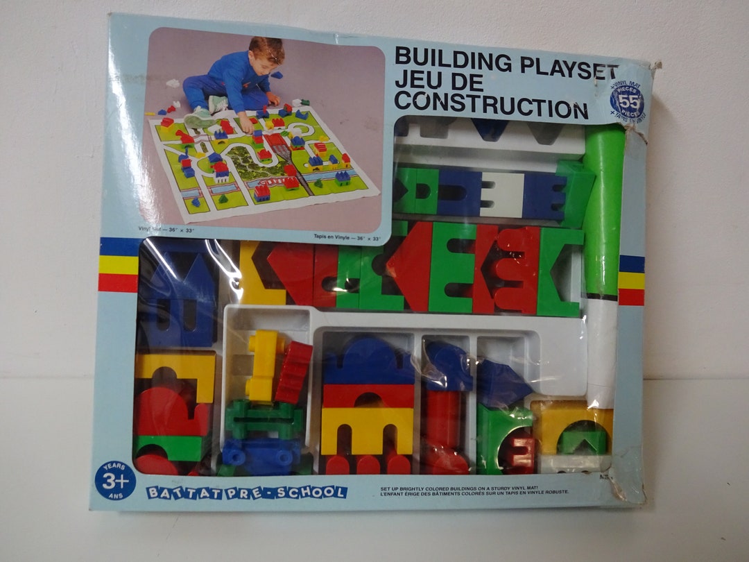 Rare Vintage 1988 Battat Building Playset Jeu De Construction 80s ...