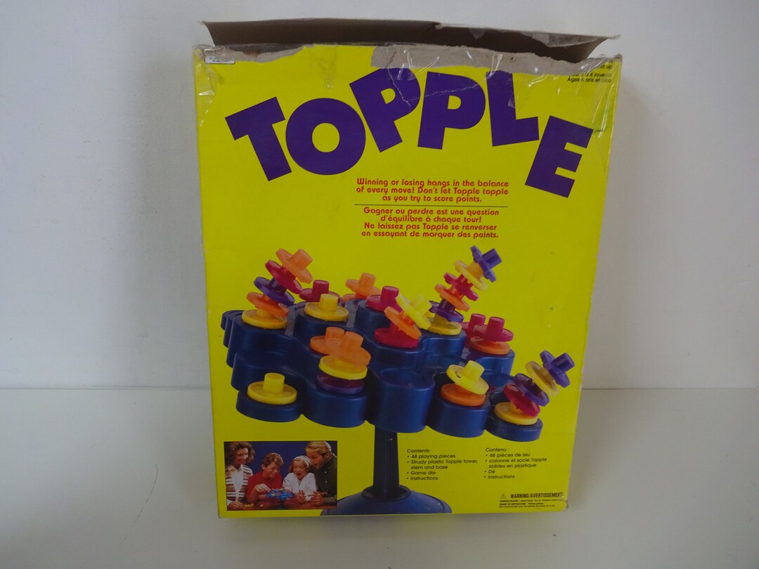 Vintage 1999 Topple Game by Pressman Balancing Game 90s - Etsy