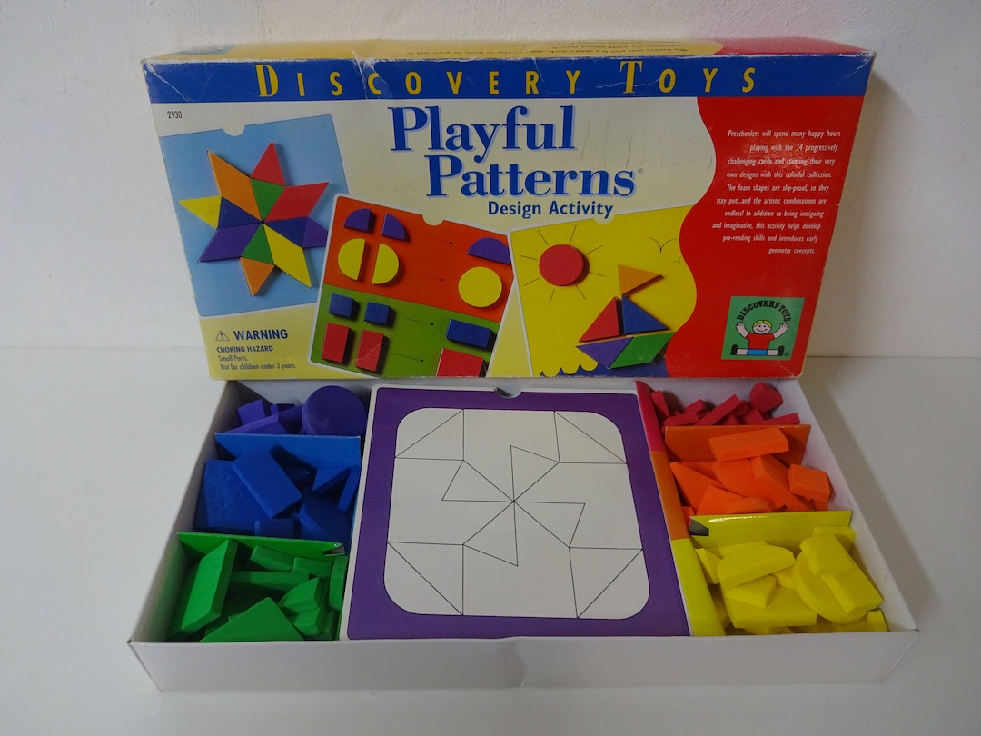 Vintage 1996 Discovery Toys Playful Patterns Design Activity Puzzle Toy ...