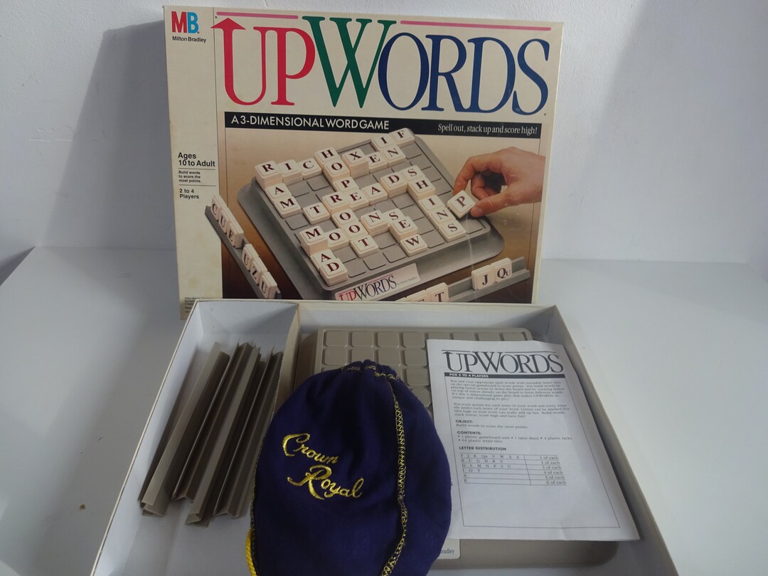 Vintage 1988 Upwords 3d scrabble word game by MB 80s - Etsy 日本