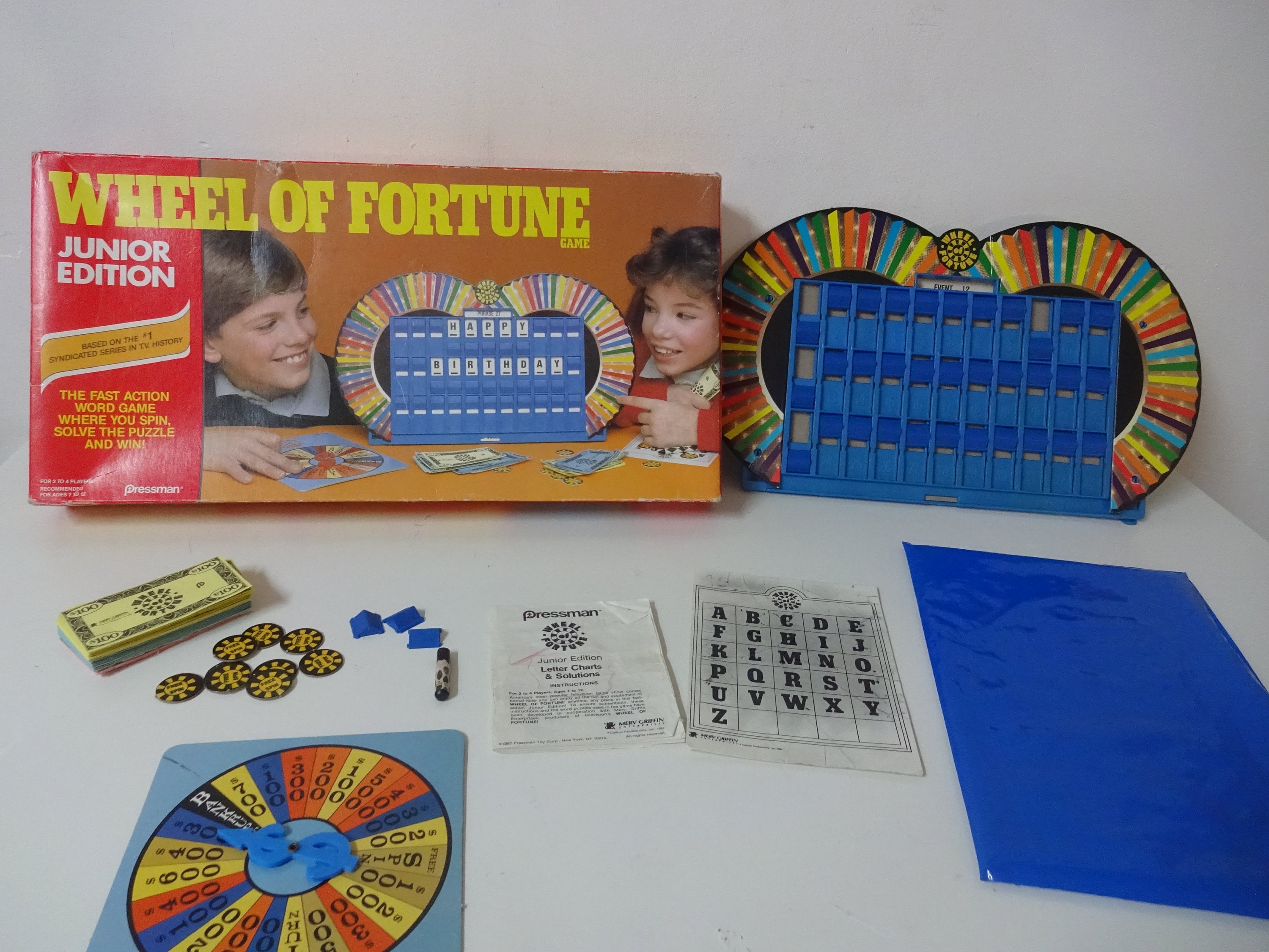 Vintage 1988 Wheel of Fortune Junior Edition Game by Pressman - Etsy