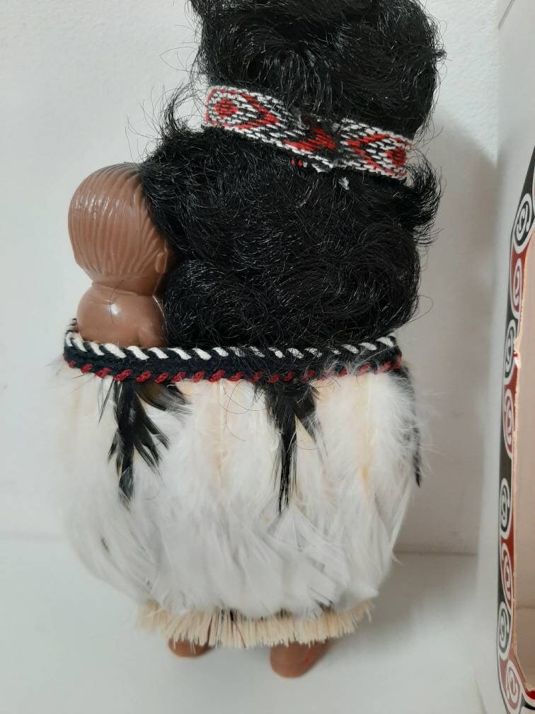 Vintage Parrs New Zealand Doll Souvenir Maori Girl With Baby on Back NZ ...
