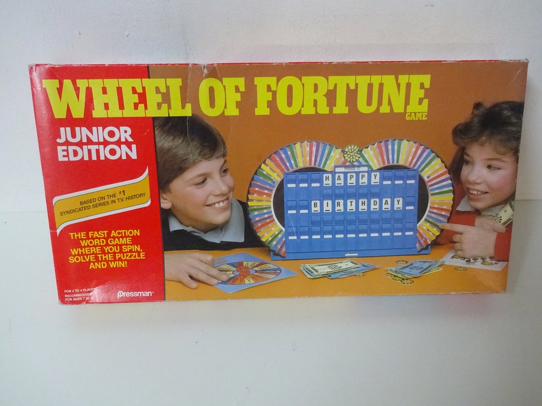 Vintage 1988 Wheel of Fortune Junior Edition jeu par Pressman - Etsy France