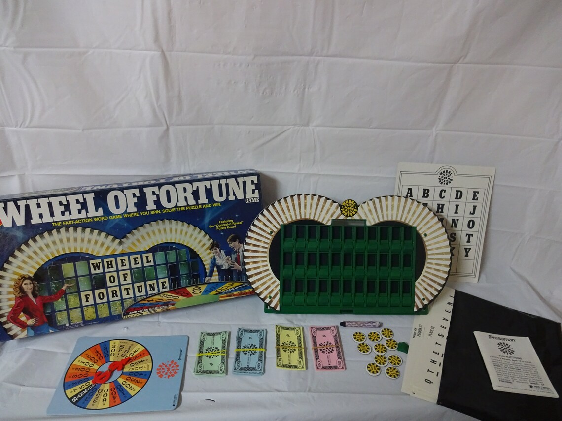 Vintage 1985 Wheel of Fortune game complete 80s game based on | Etsy