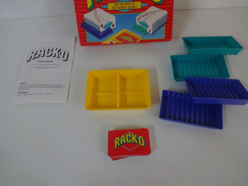 Vintage 1992 Rack-o Game Racko Game Card Game by Parker Brothers - Etsy