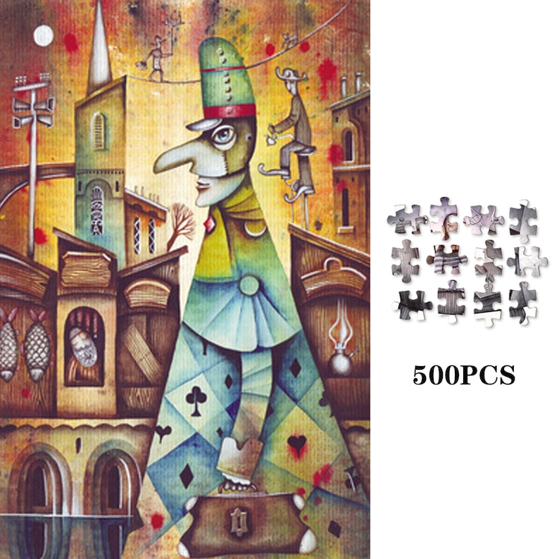 500-piece Puzzle Abstract Painting Puzzle Creative Puzzle | Etsy