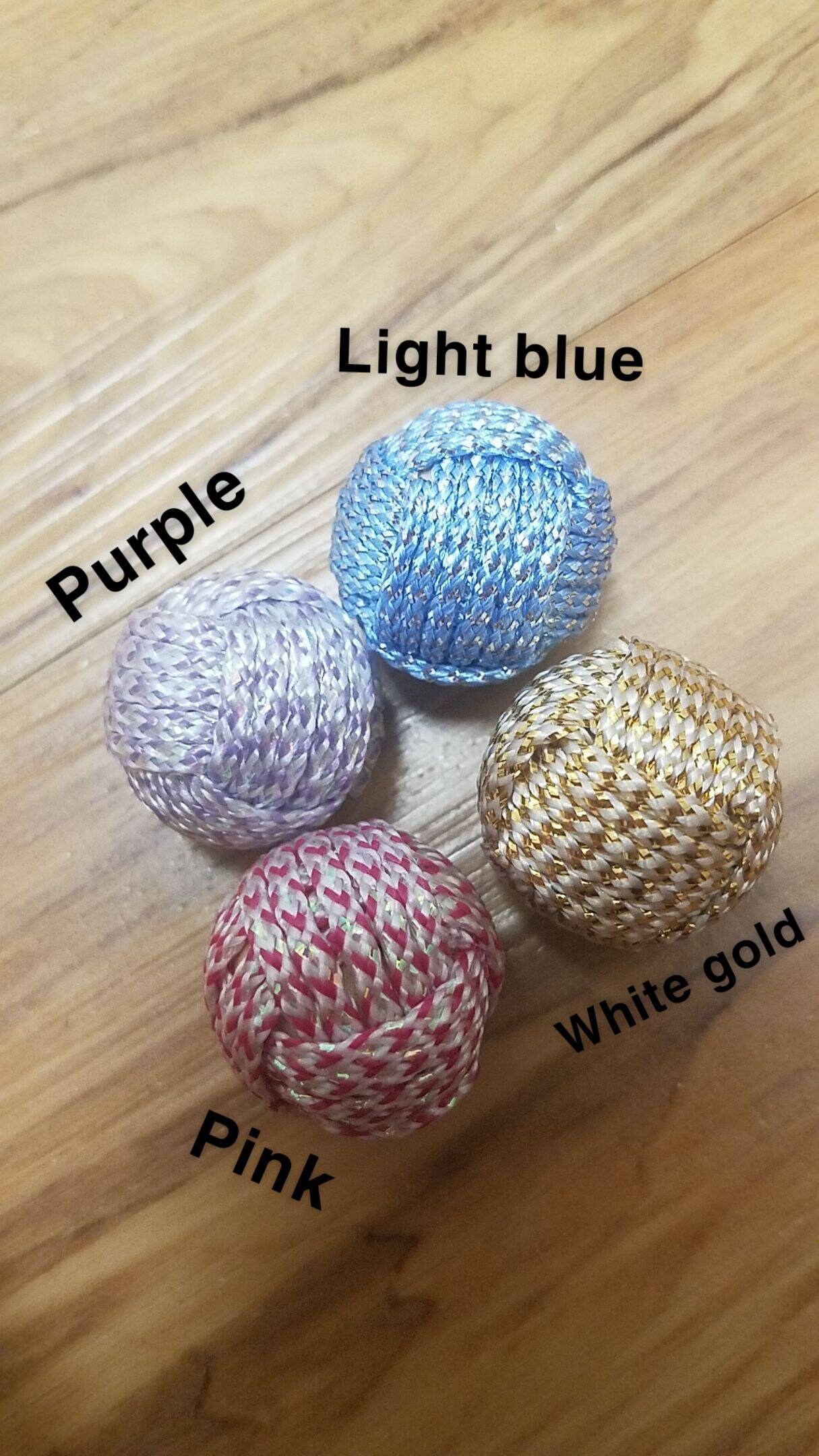 Metallic Monkey Fist Balls (set of 4) - Etsy