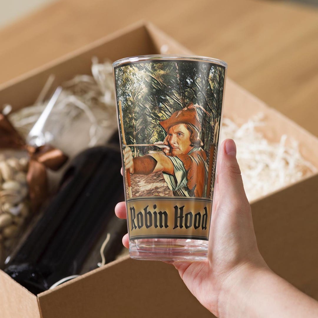 Robin Hood Sherwood Forest Pint Beer Glass 16oz (473ml) Perfect Gift ...