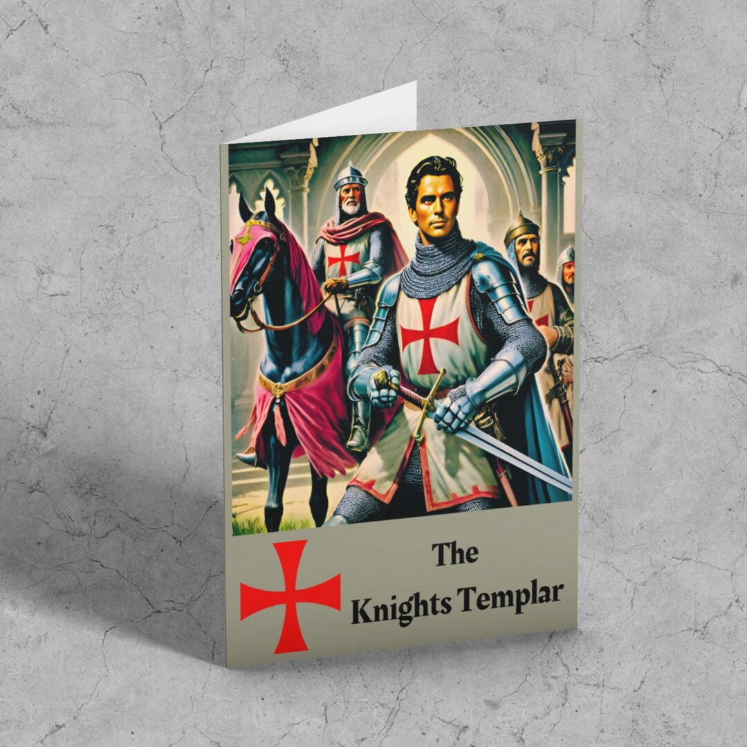The Knights Templar: Frameable Greeting Card 5x7 Inches Perfect Gift ...