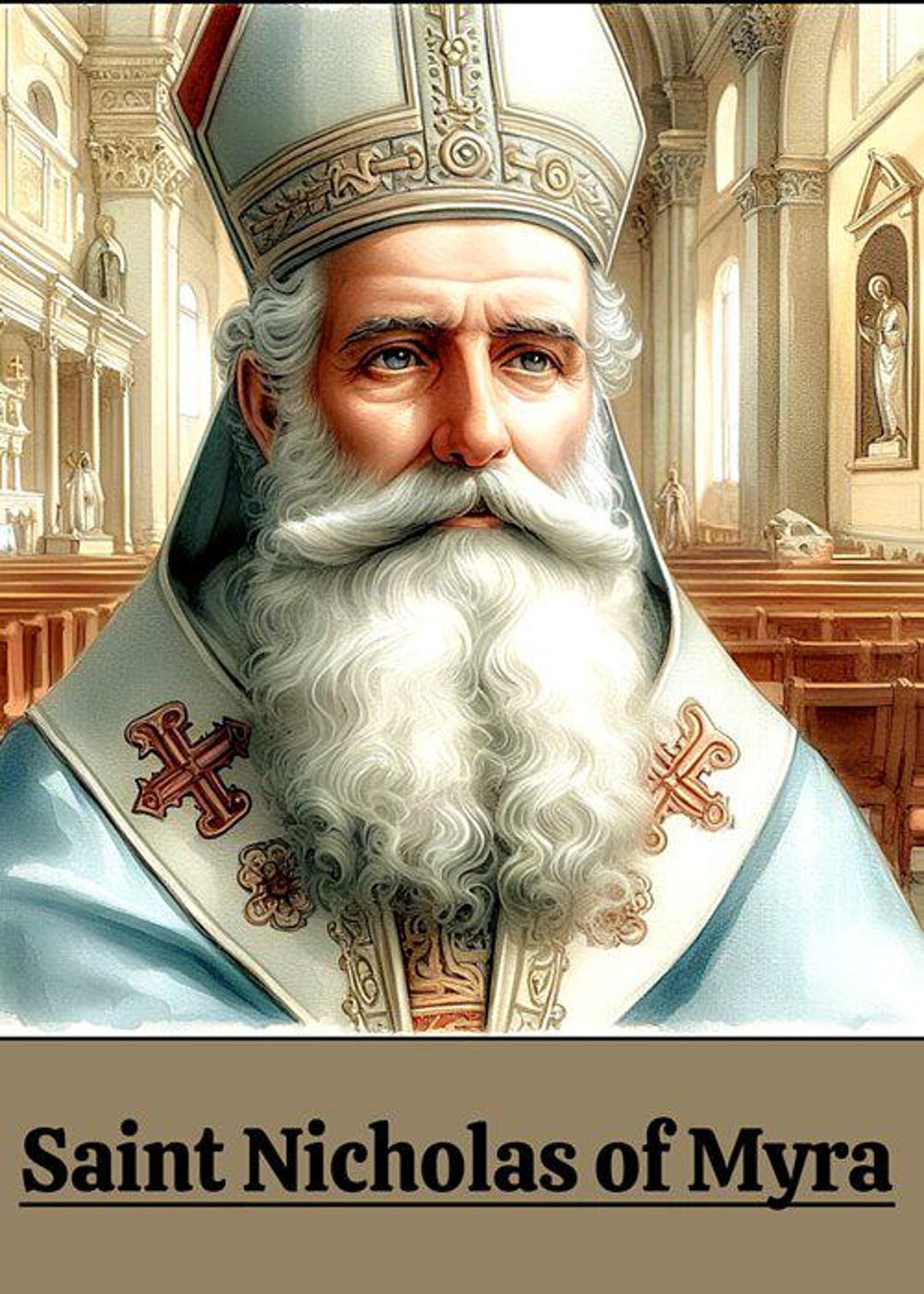 Saint Nicholas of Myra Christian Bishop the Real Santa Claus Greeting ...