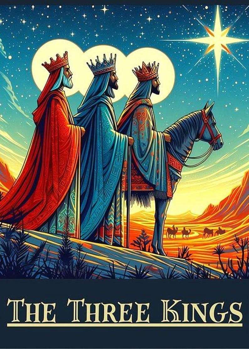The Three Kings Holy Bible Saints New Frameable Greeting Cards 5X7 ...
