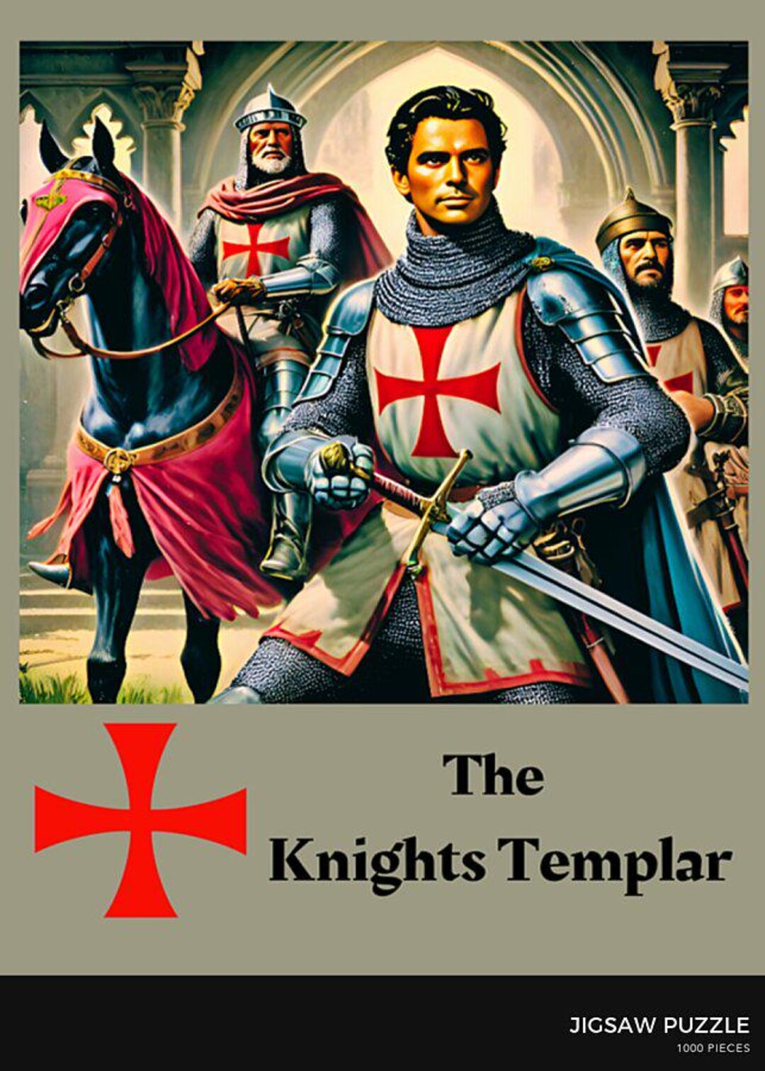 The Knights Templar: 1000 Pieces Puzzle 20x28 Inches Perfect Gift Item ...