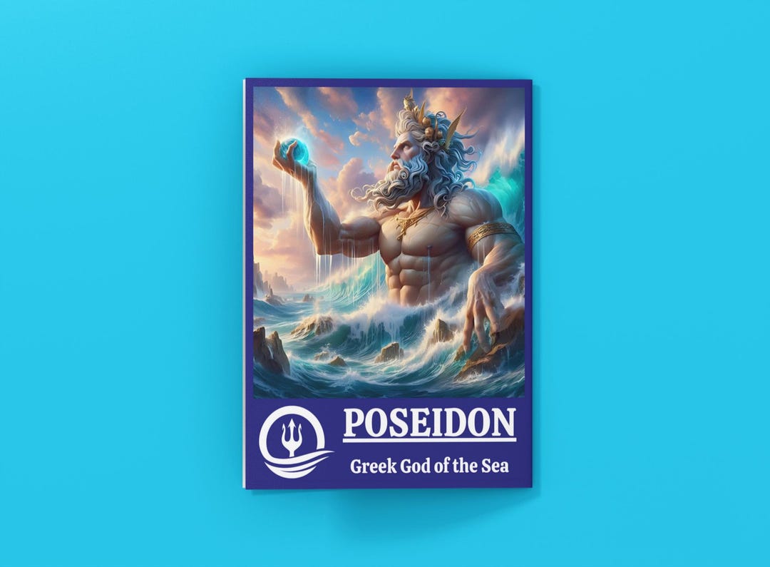 Poseidon Greek God Greeting Card: Ancient Mythology Gift (5x7 In) - Etsy