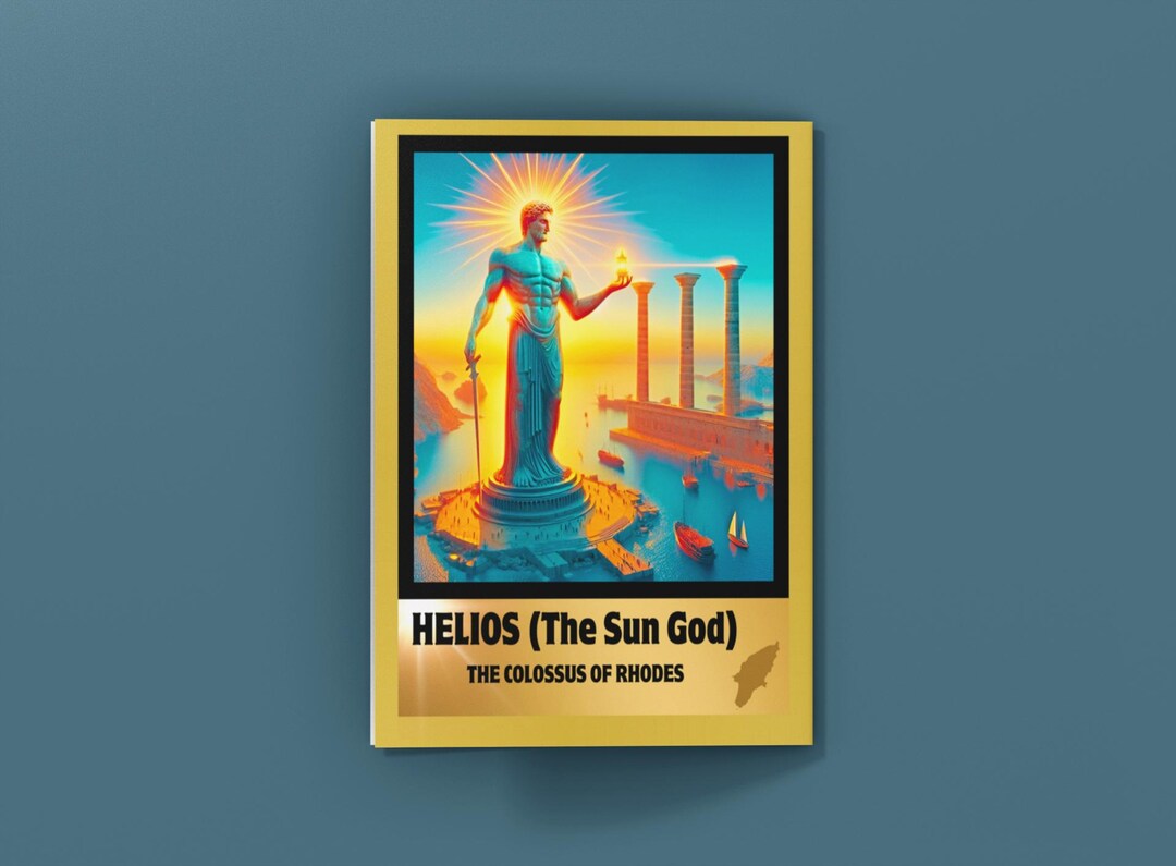HELIOS Greek Sun God the Colossus of Rhodes Greeting Card 5x7 in ...