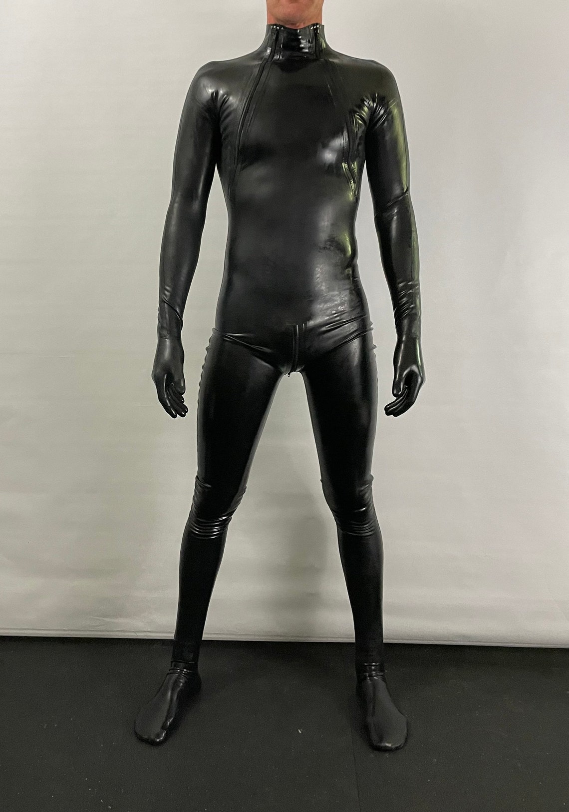 Latex Rubber Chest Zipper Crotch Zipper Gloves Socks - Etsy