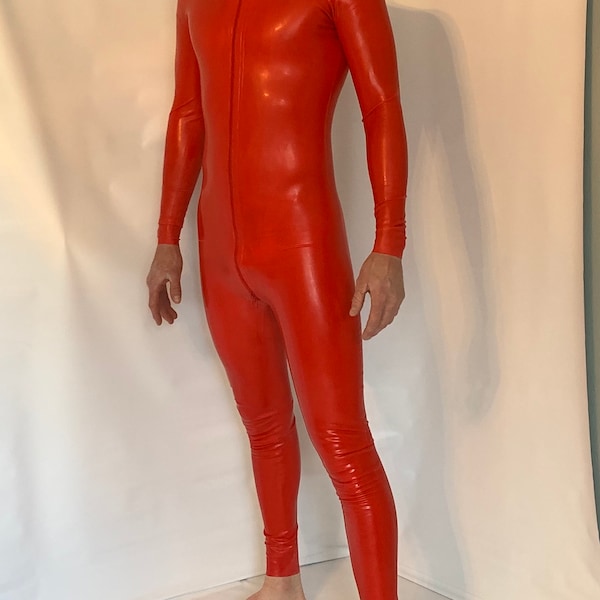 Latex Catsuit Red - Etsy