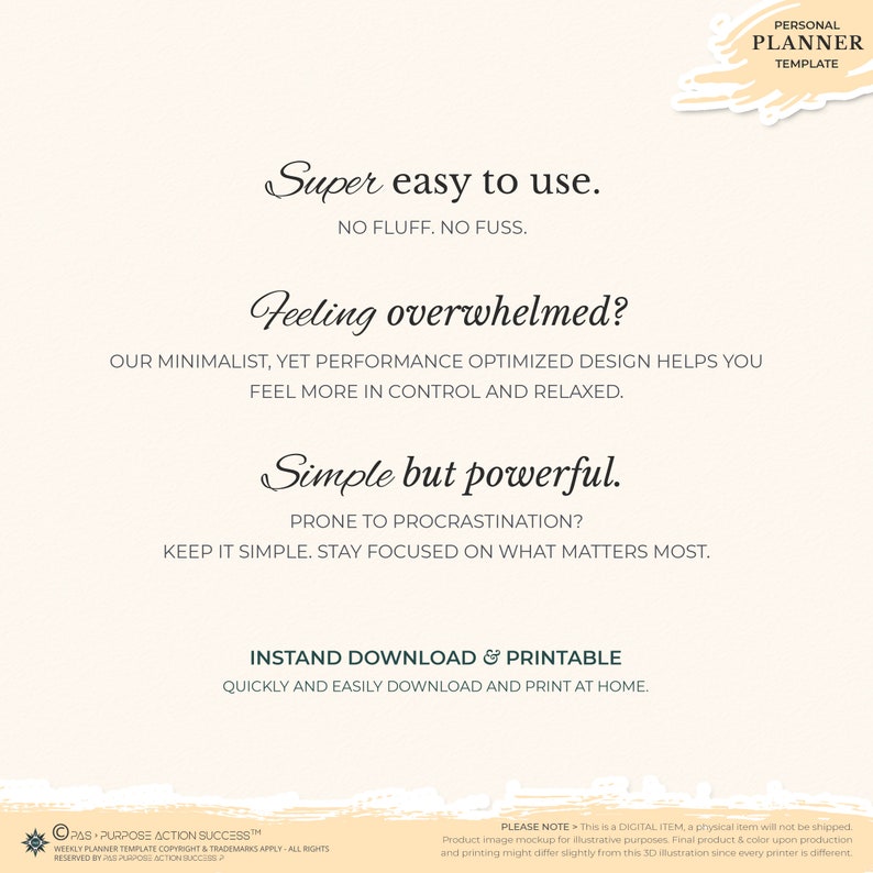 Weekly Planner Notepad Printable Undated Daily Planner Weekly to Do ...