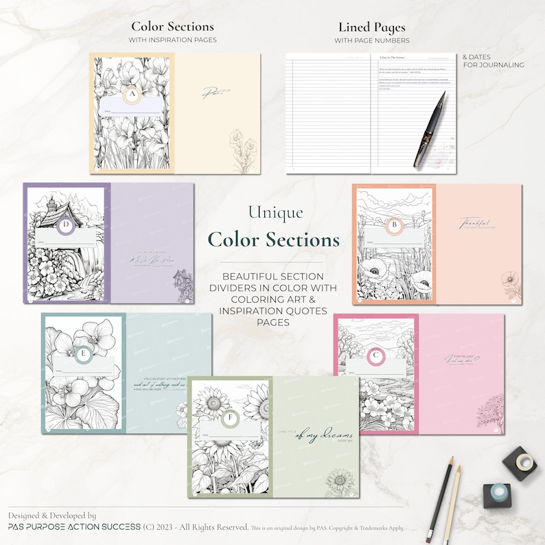 Bundle 3: Wildflower Gift Set, Personalized A4 Planner, A5 Notajournal ...