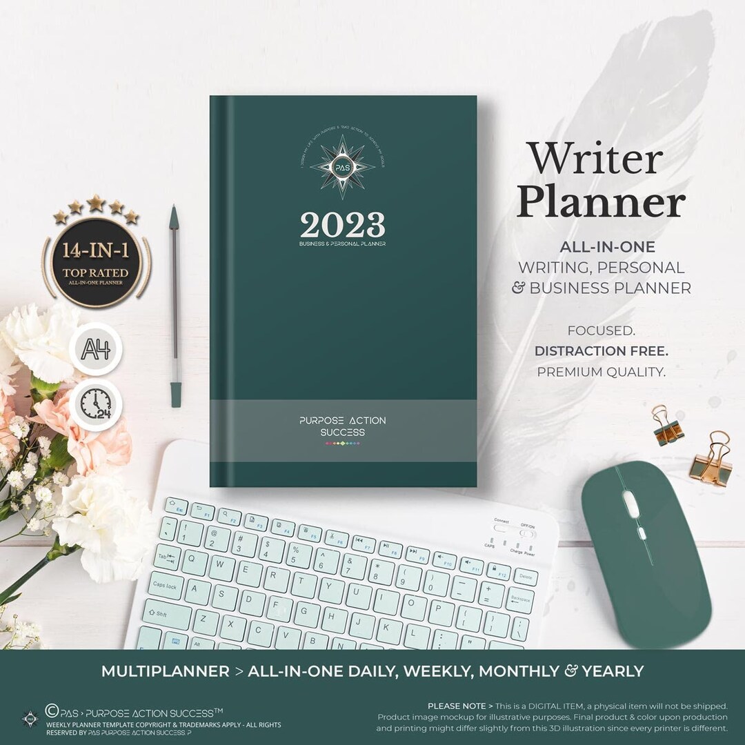 Writer Planner 2023 Diary Author 14-in-1 Writing Author - Etsy