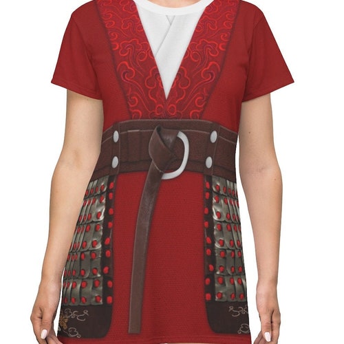 Mulan Adult Costume Mulan Red Hanfu Short Sleeve Dress - Etsy