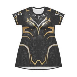 Shuri Black Panther Short Sleeve Dress, Wakanda Forever Costume, MCU ...