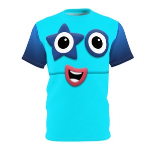 Number Five Blue Blocks Costume, 5 Block Face Cosplay, Num Characters ...