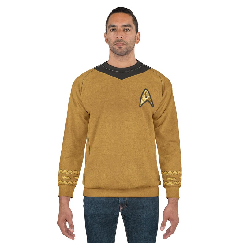 Commanding Officer Uniform Long Sleeve Shirt, Starfleet Unisex Costume ...