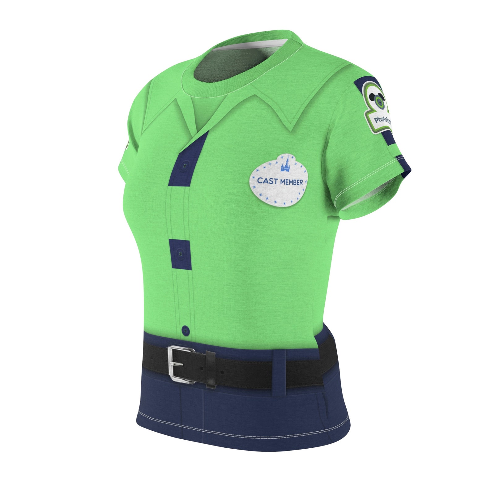 Photopass Cast Member Green Uniforms Women's Shirt, Disneyland Cast ...