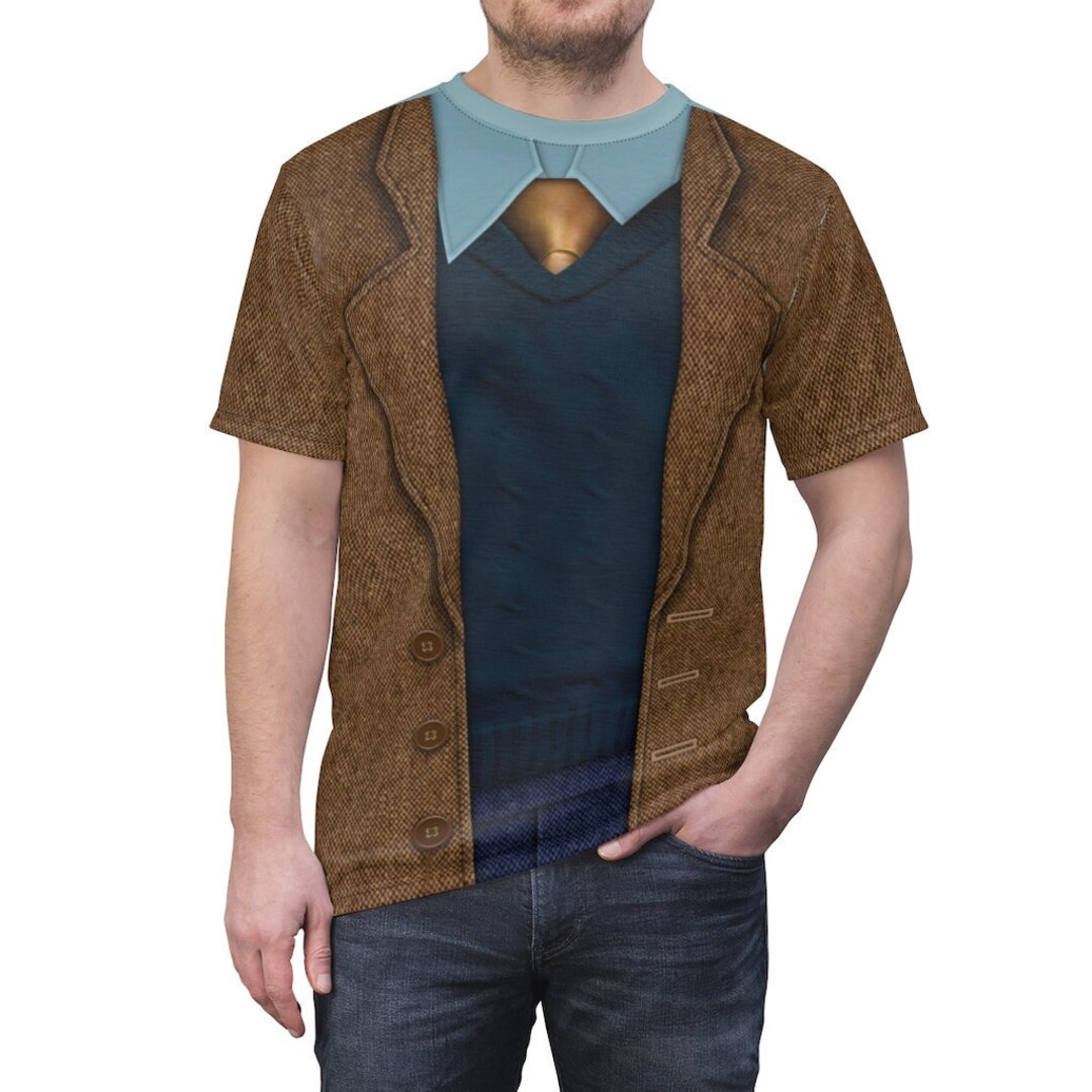 Wandavision TV Series Costume, Vision Retro Brown Suit Shirt, Vision ...