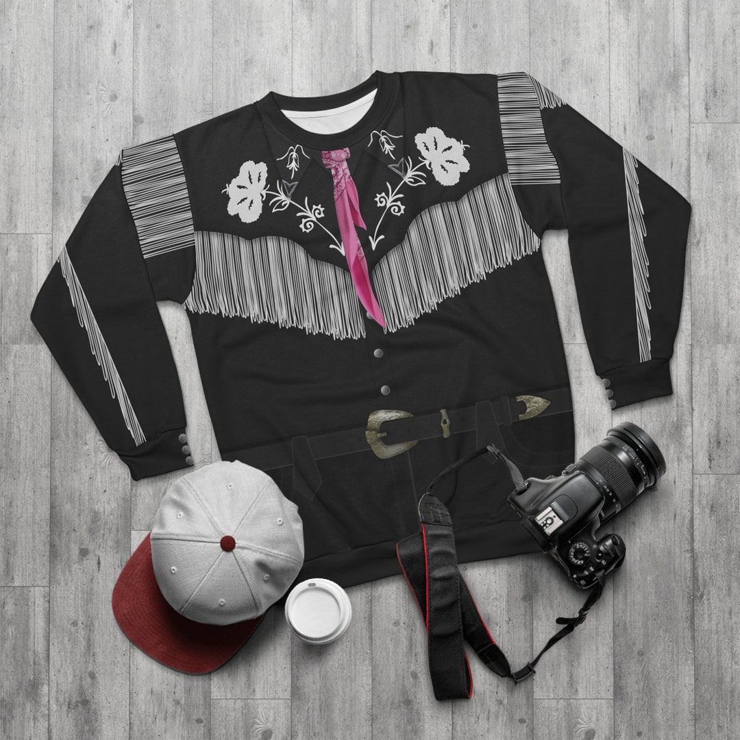 Ryan Cowboy Costume, Black Western Long Sleeve Shirt, Pink Scarf ...