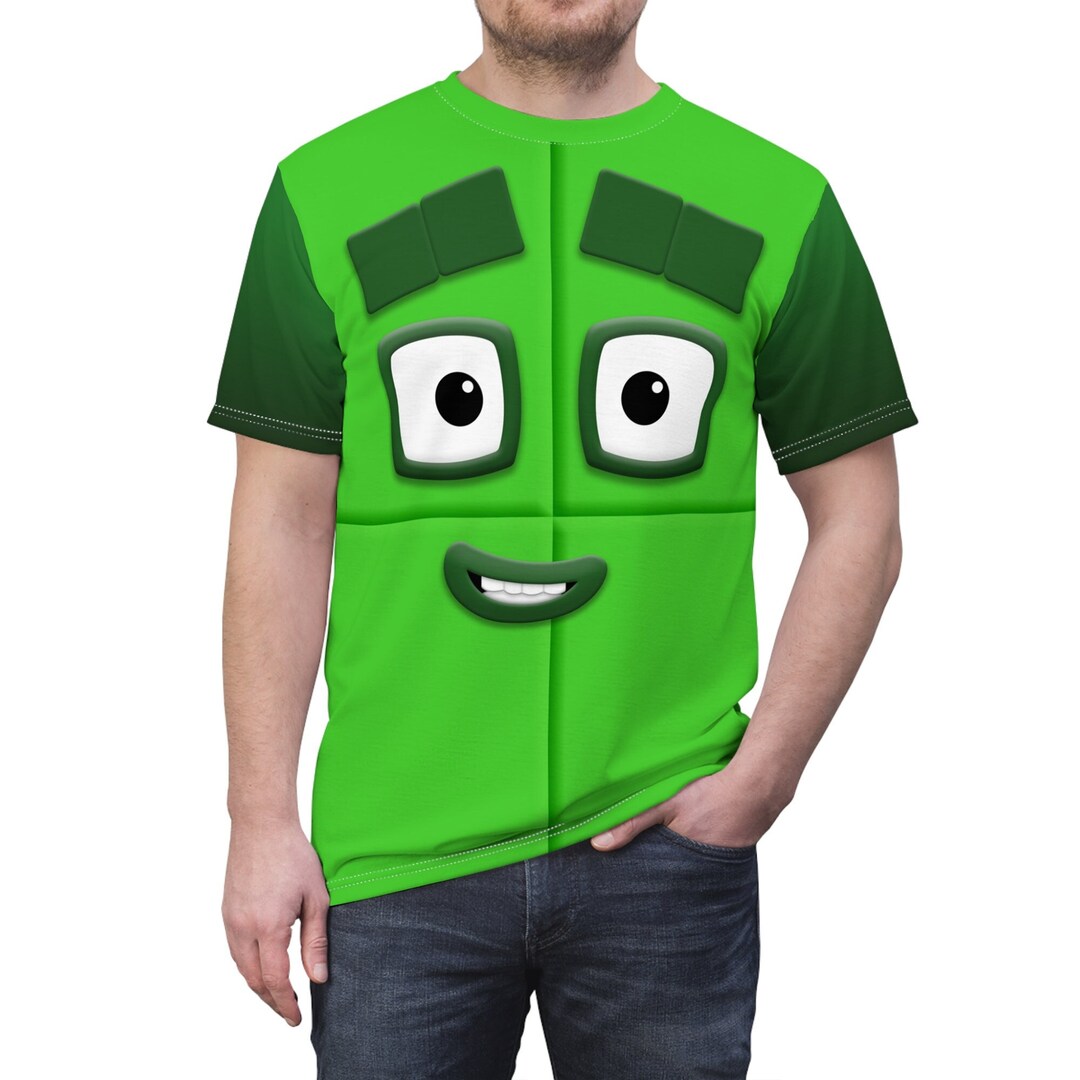 Number Four Green Blocks Costume, 4 Block Face Cosplay, Num Characters ...