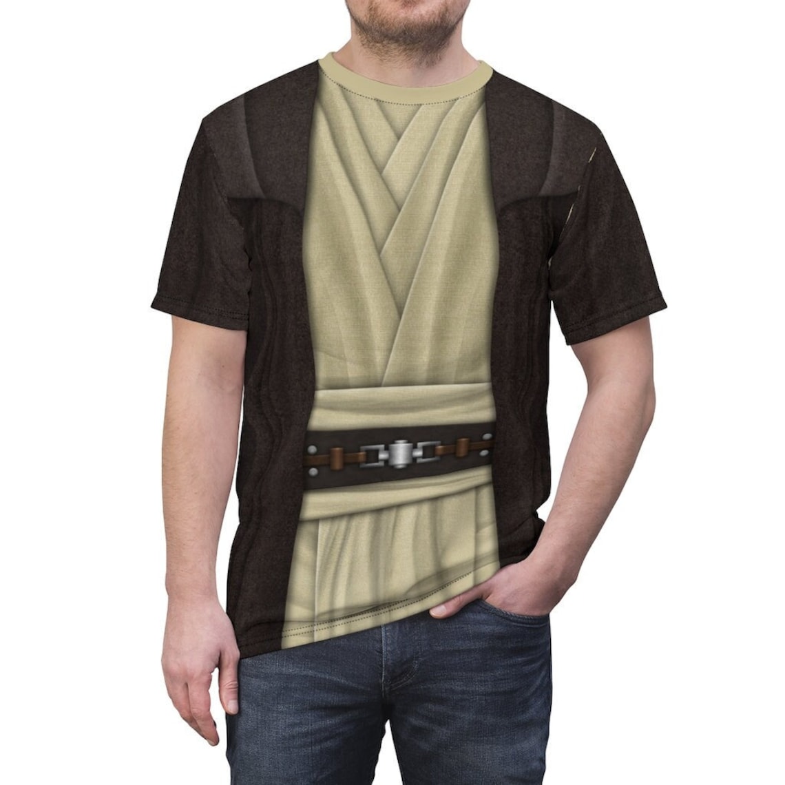 Qui-gon Jinn Shirt Jedi Master Costume Star Wars Cosplay - Etsy