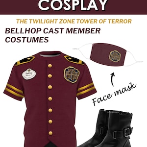 Tower of Terror Shirt, Bellhop Costume, Hollywood Tower Hotel Outfits ...