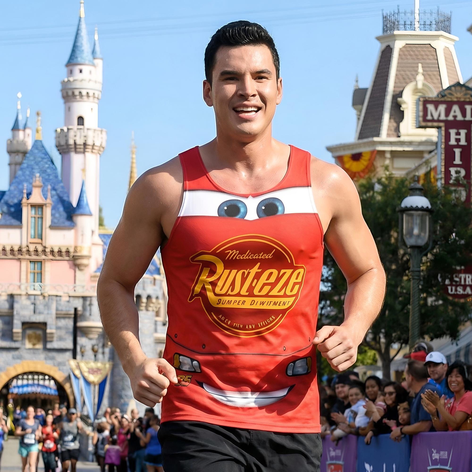 Lightning Mcqueen Tank Top, Pixar Cars Unisex Costume, Disney Running ...
