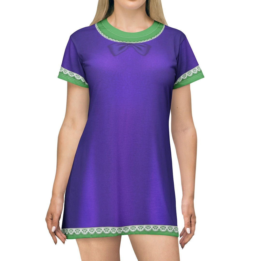 Disgust Pajamas Short Sleeve Dress, Inside Out 2 Inspired Costume ...