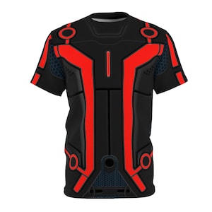 Red Tron Shirt, Tron Legacy Costume, Tron City Cosplay, Tomorrowland ...