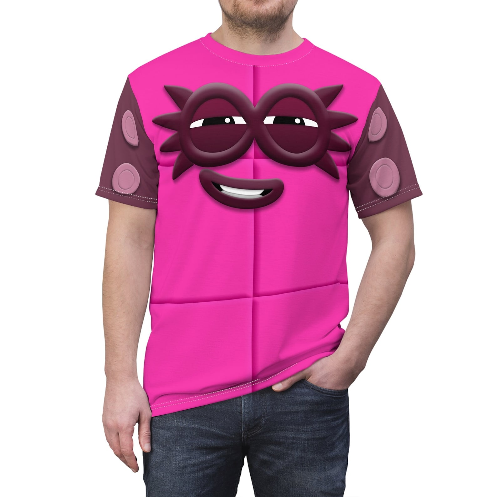 Number Eight Pink Blocks Costume, 8 Block Face Cosplay, Num Characters ...