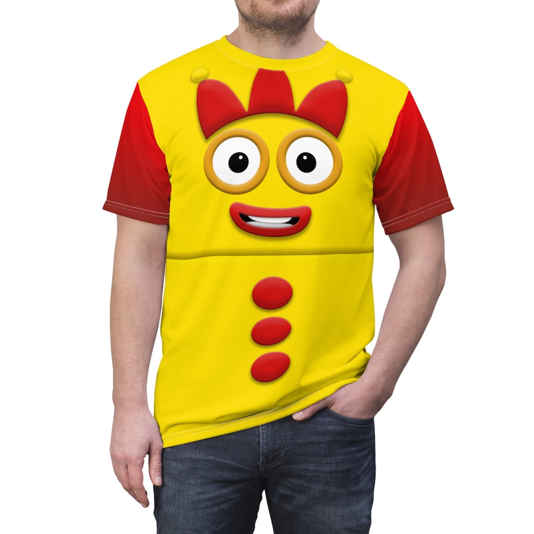 Number Three Yellow Blocks Costume, 3 Block Face Cosplay, Num ...