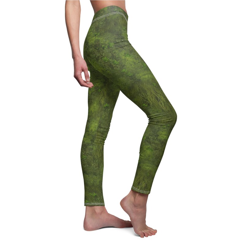 Creeper Face Minecraft Gamer Leggings, Overworld Green Blocks Cosplay ...